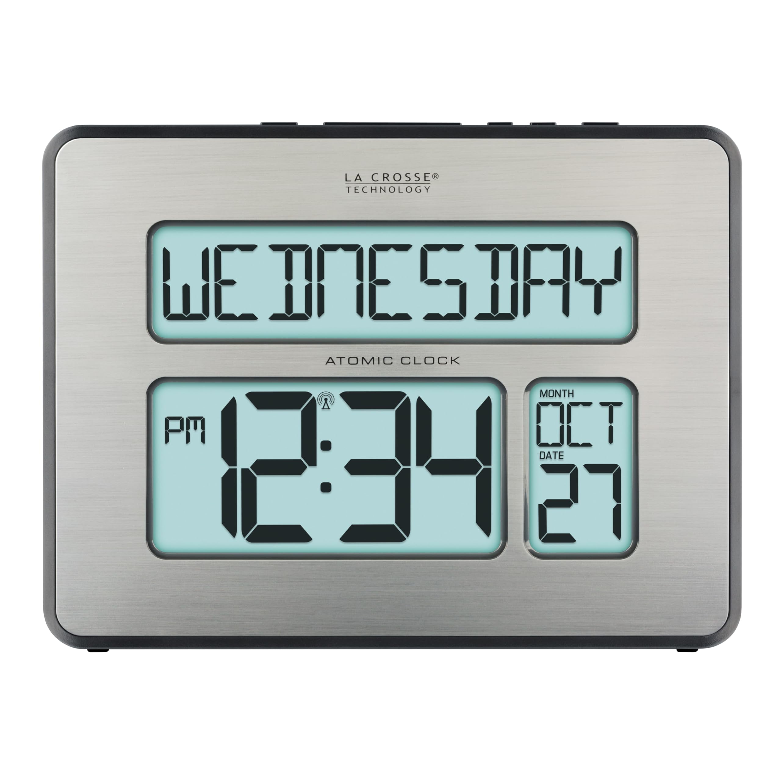 La Crosse Technology 513-1419BLv4-INT Backlight Atomic Full Calendar ...