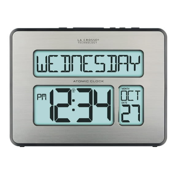 La Crosse Technology 513-1419BLv4-INT Backlight Atomic Full Calendar ...