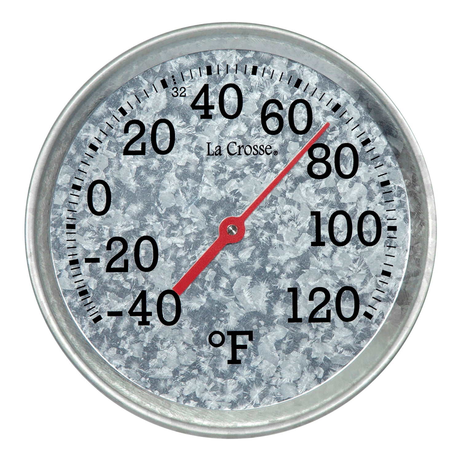 La Crosse Technology 8-In. Analog Galvanized Metal Weather Thermometer ...