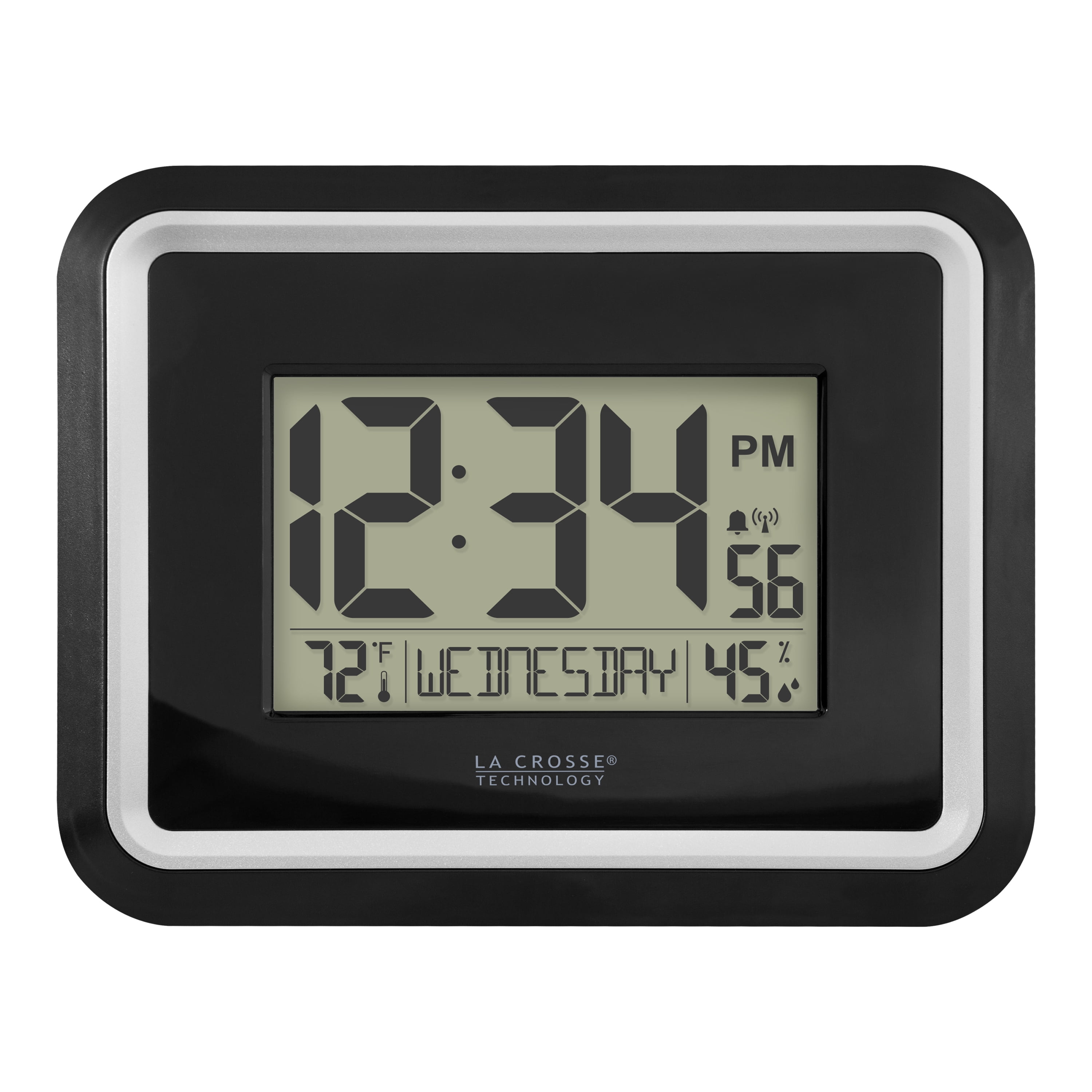 La Crosse Technology Atomic Digital Clock - Temp & Calendar - Walmart.com