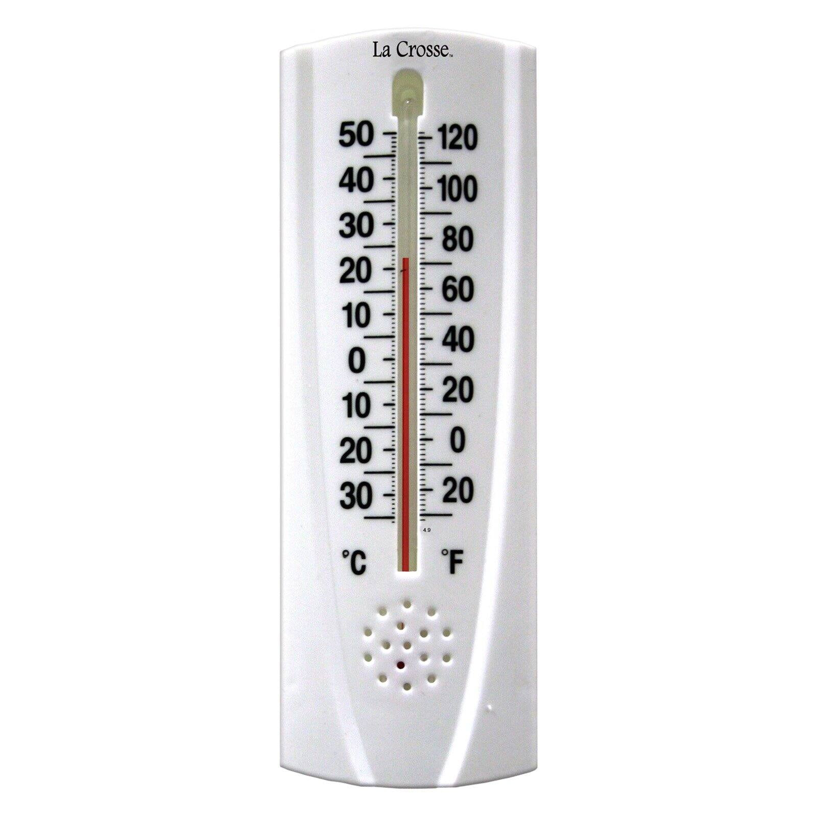 La Crosse Technology Dial Thermometer with Key Holder Plastic White ...
