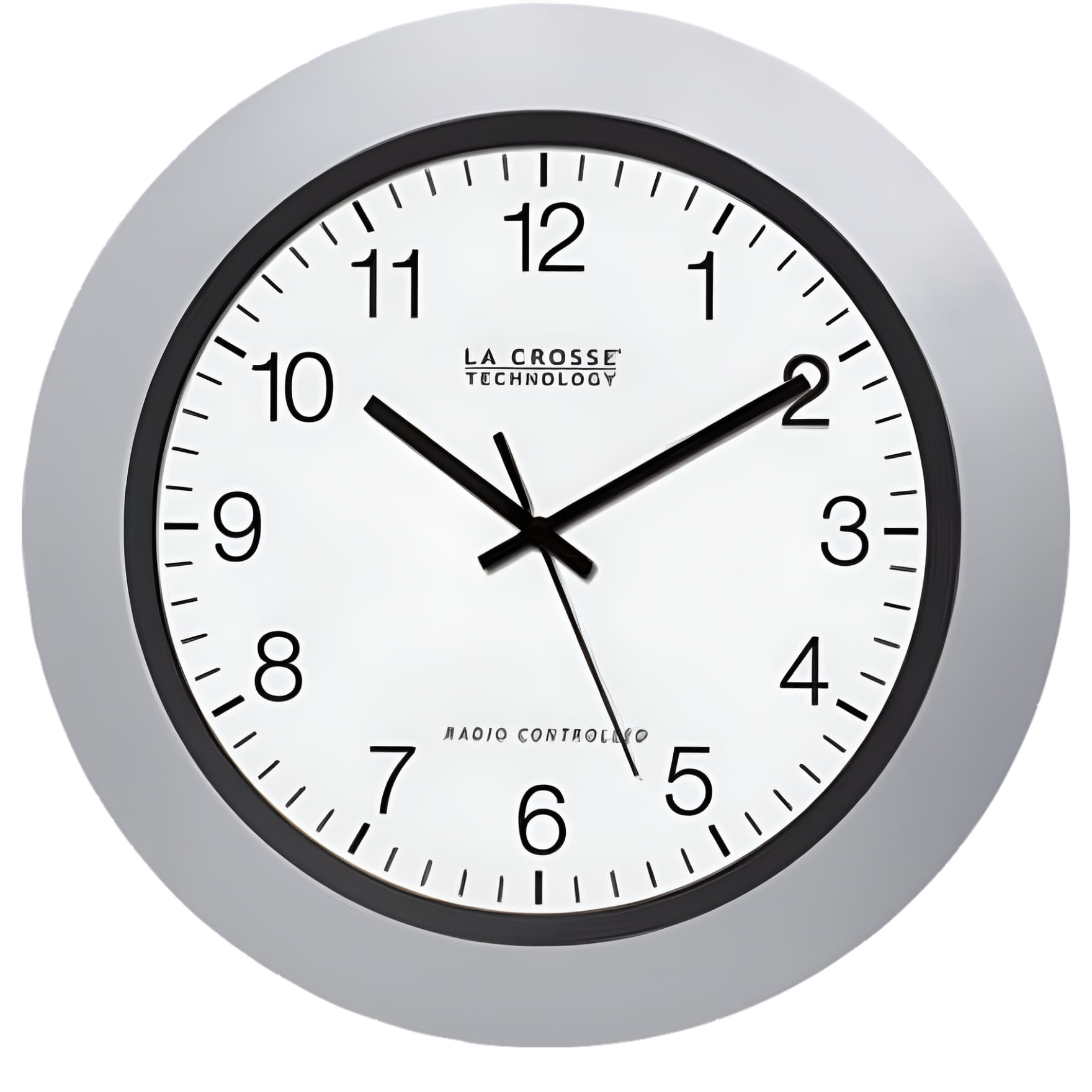 La Crosse Technology Indoor Silver Atomic Analog 10 Inch Wall Clock ...
