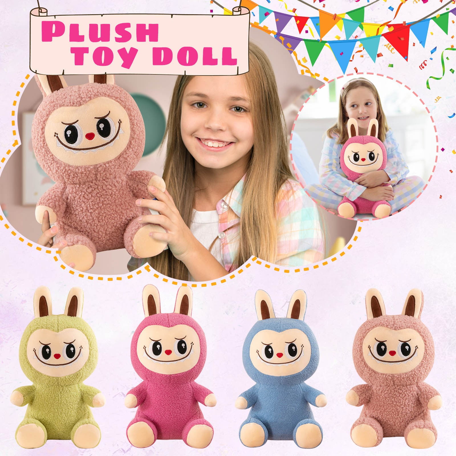 La Cute Plush Bubu Doll Toy Hand-made Card, POP Soft Cartoon MART Rag ...