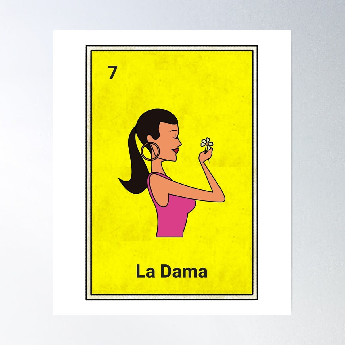 La Dama Mexican Loteria Card Poster Wall Art, Modern Wall Decor For ...