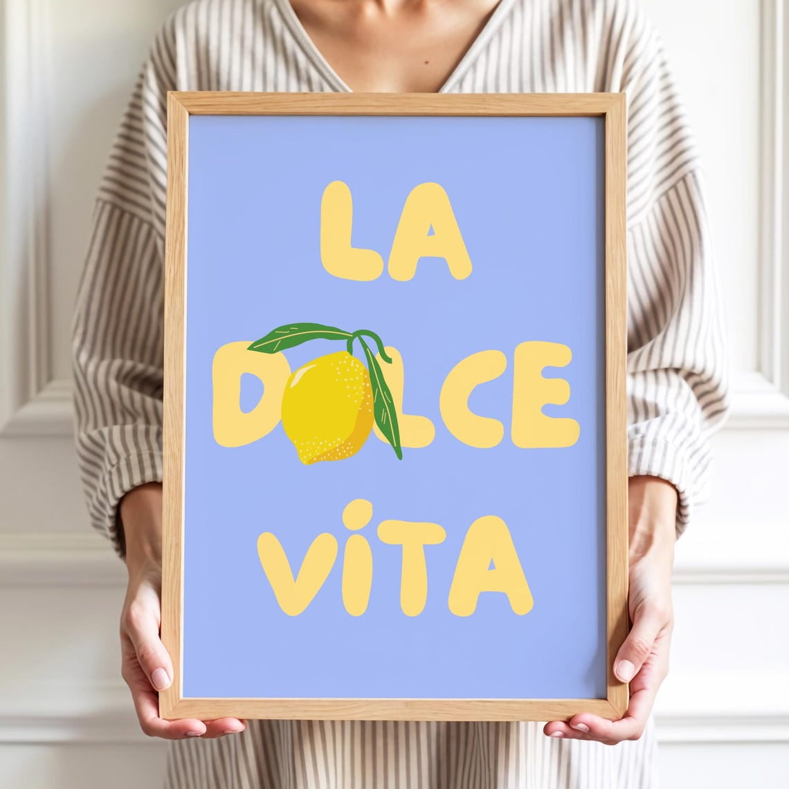 La Dolce Vita Lemon Print, Typography Poster, Italian Themed, Aesthetic ...