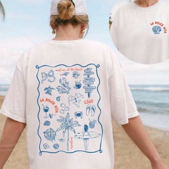 La Dolce Vita Shirt Italy Shirt Ciao Bella Tomato Girl Summer Tinned ...