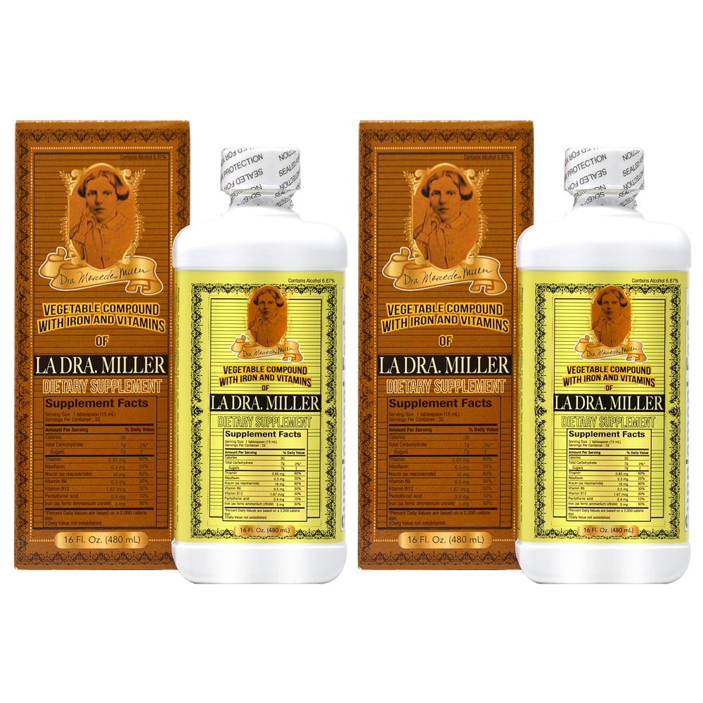 La Dra. Miller Vegetal Compound Dietary Supplement, 16 oz with Immune ...