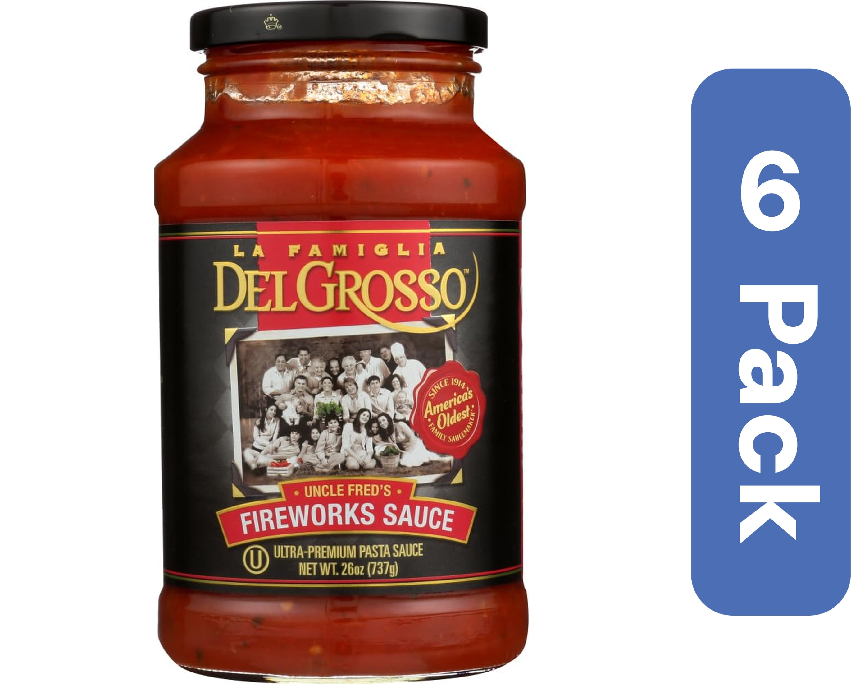 La Famiglia DelGrosso Fireworks Pasta Sauce 26 oz (Pack Of 6) - Walmart.com