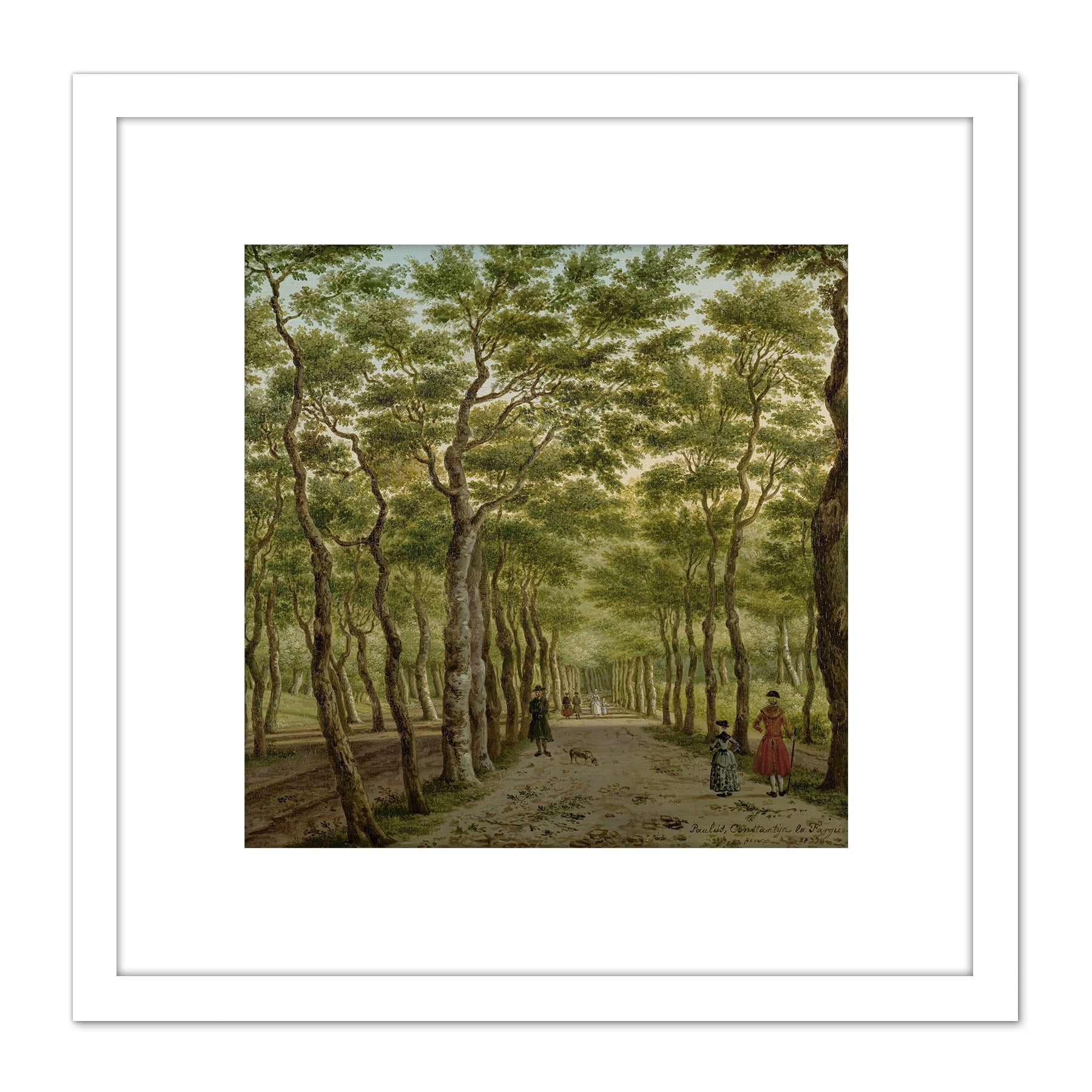 La Fargue Herepad In The Hague Forest Landscape 8X8 Inch Square Wooden ...