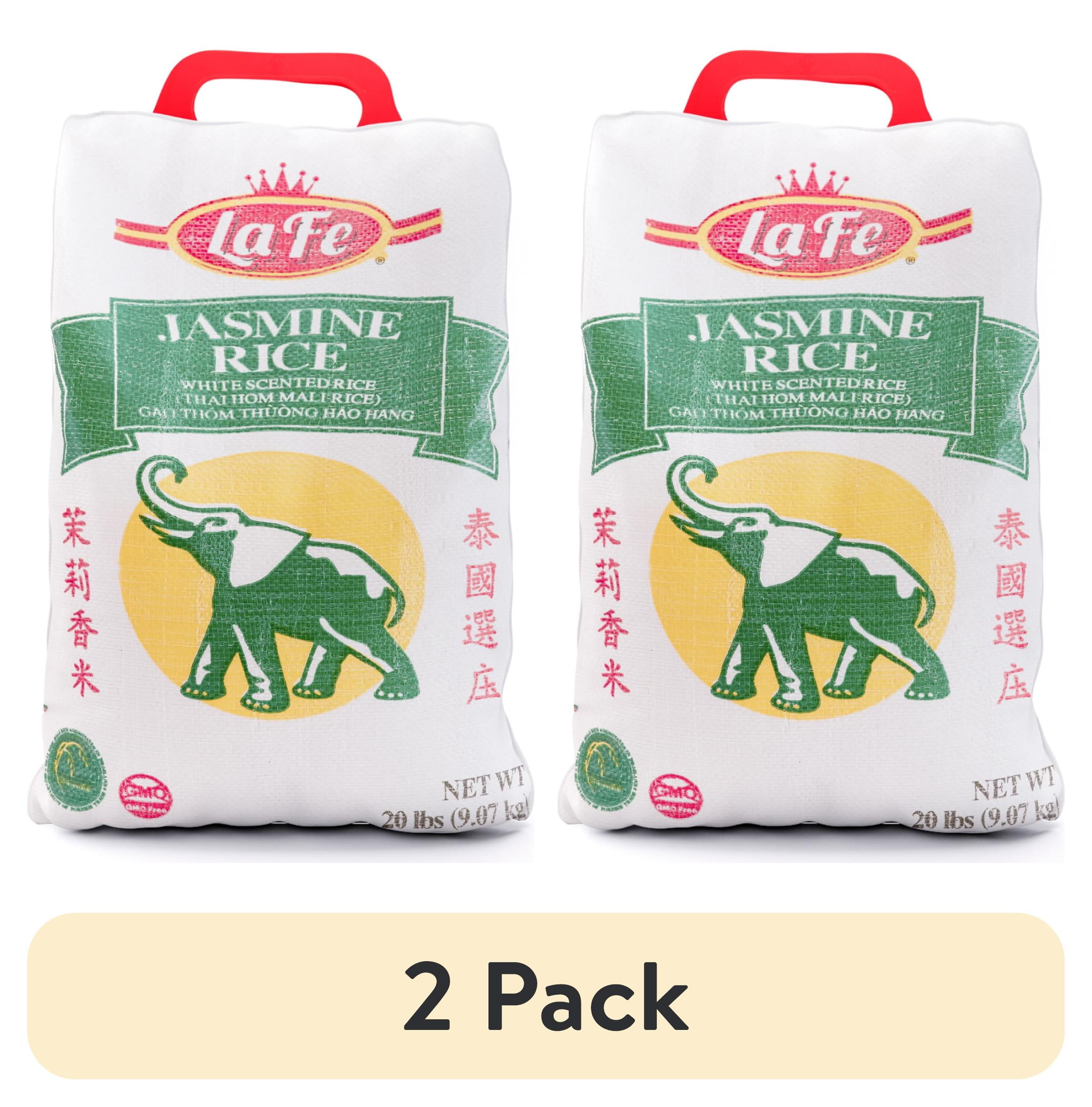 (2 pack) La Fe Authentic Jasmine Rice, 20 lbs Bag - Walmart.com
