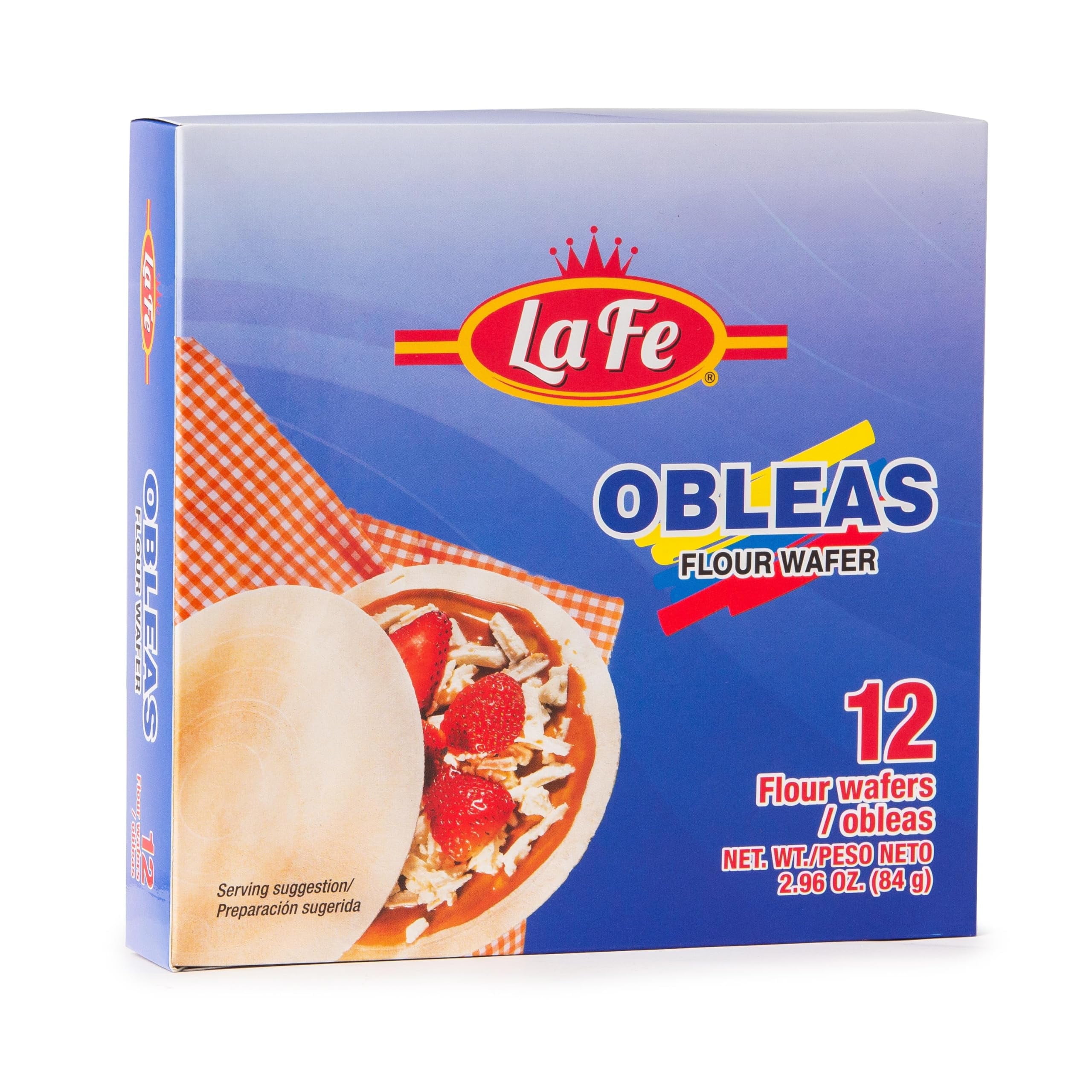 La Fe Obleas 2.96oz CCF19 - 12 Wafers - 1 Pack - Flour Wafer Delicious ...