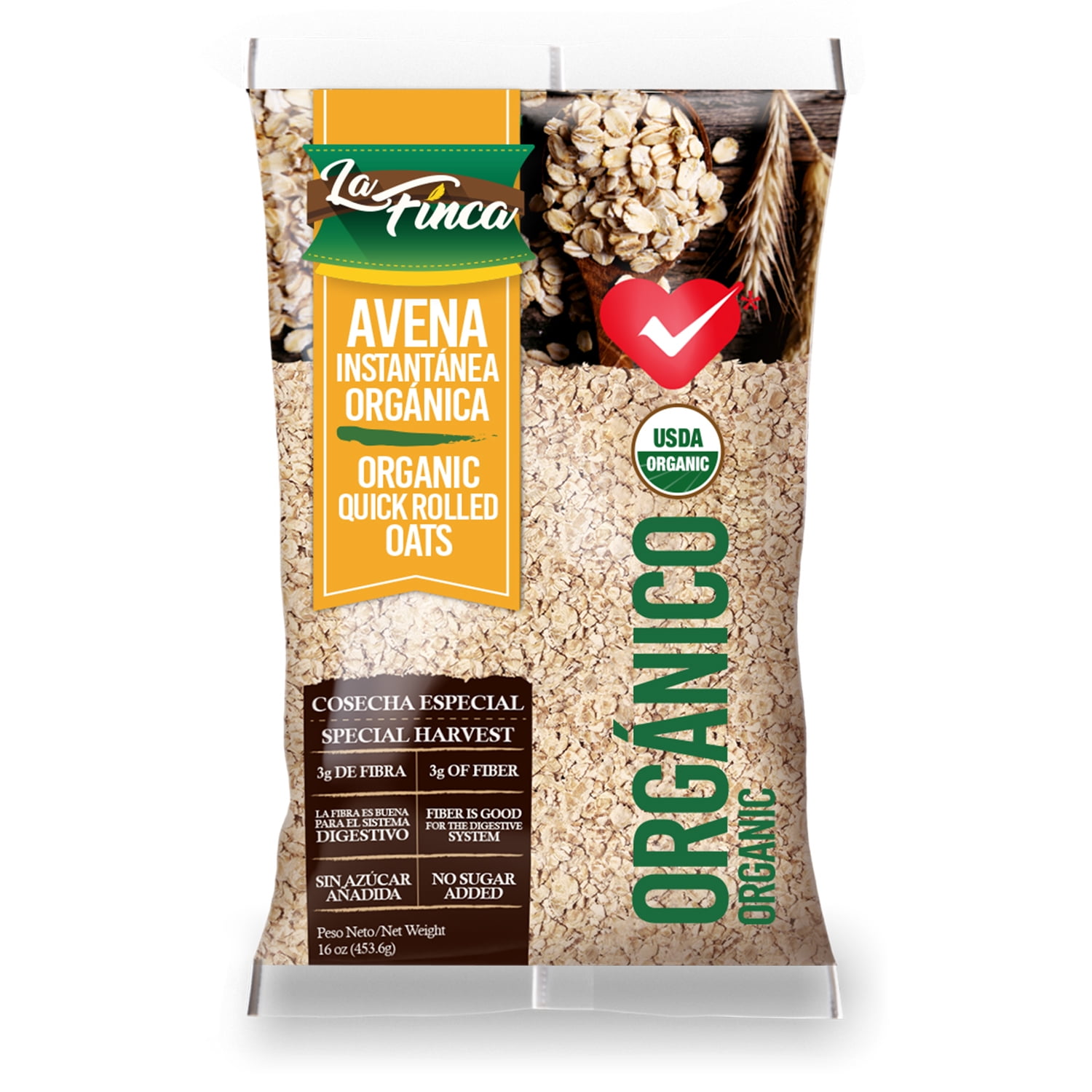 La Finca Organic Instant Oats 16oz. - Walmart.com