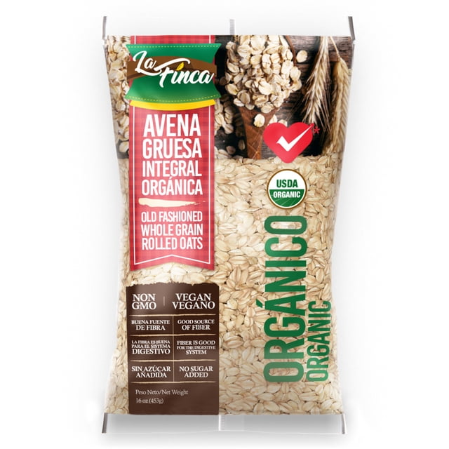 La Finca Organic Old Fashioned Whole Grain Rolled Oats, 16 oz. Bag ...