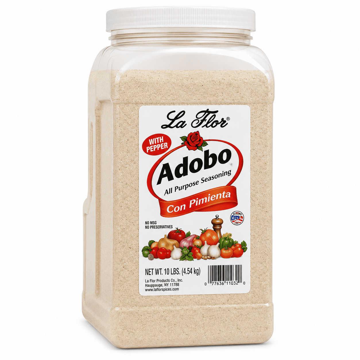 La Flor Adobo with Pepper All-Purpose Seasoning, 10 lb Bulk Food ...