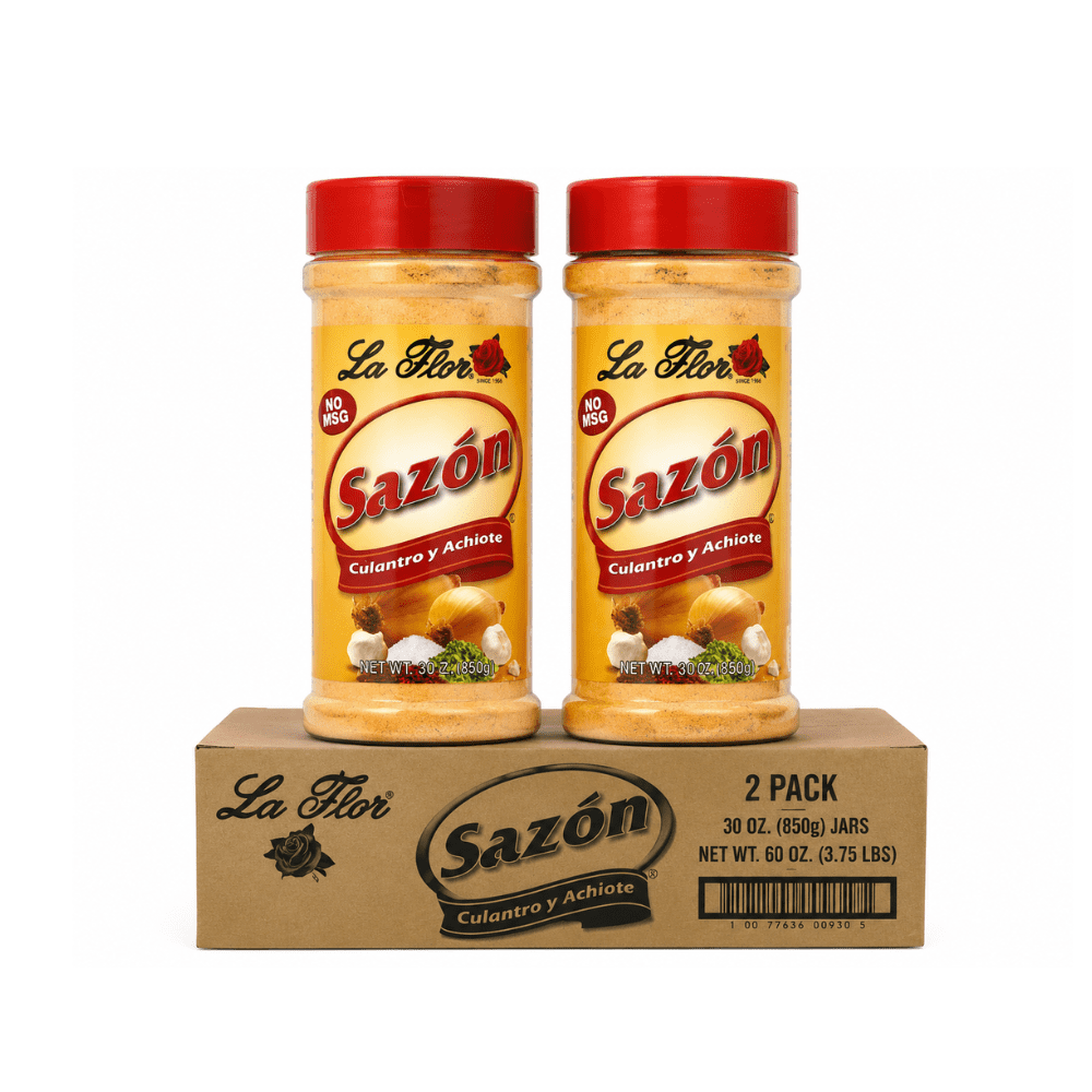 La Flor Sazon Culantro y Achiote Seasoning, 30 oz Plastic Jars, 2 Pack ...