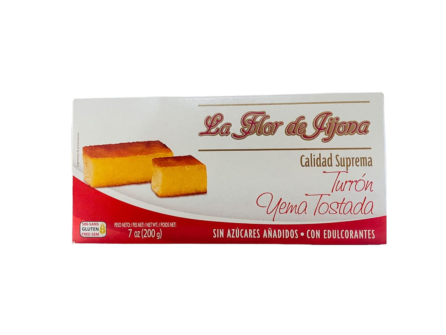 La Flor de Jijona Turron Yema Tostada- Toasted Almond Egg Nougat 200g ...