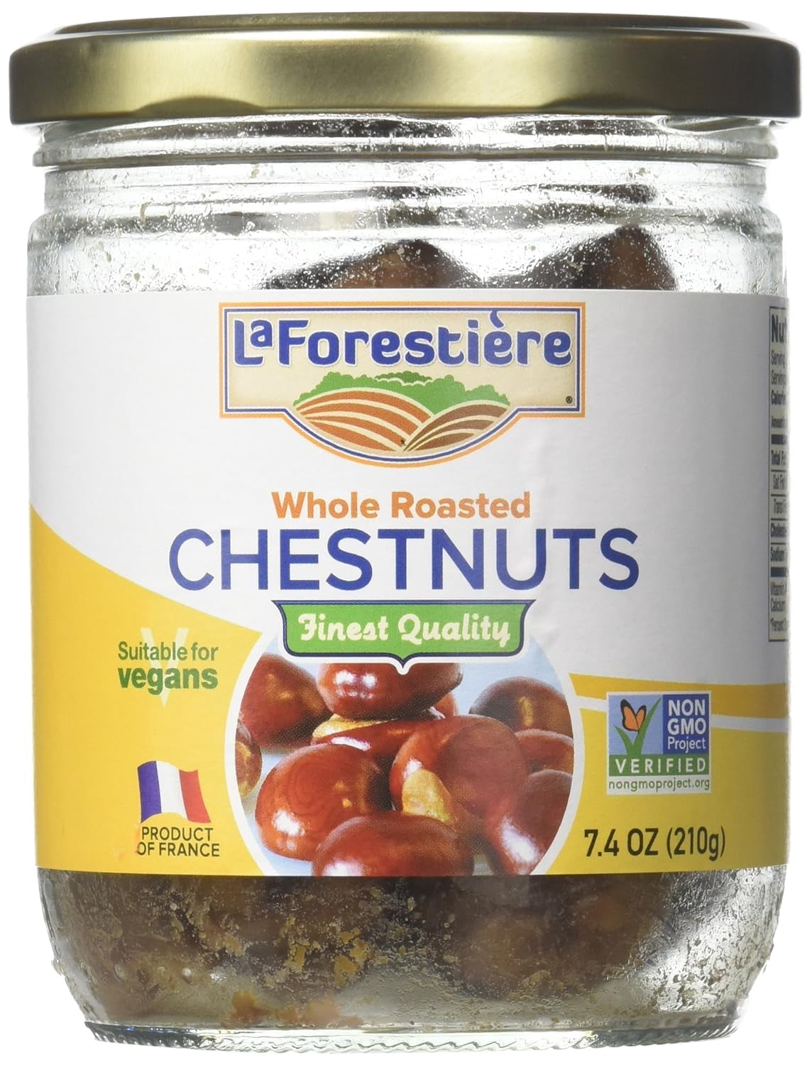 La Forestière Whole Roasted GGA1 Chestnuts, Ready-to-Eat Snack, Vegan ...