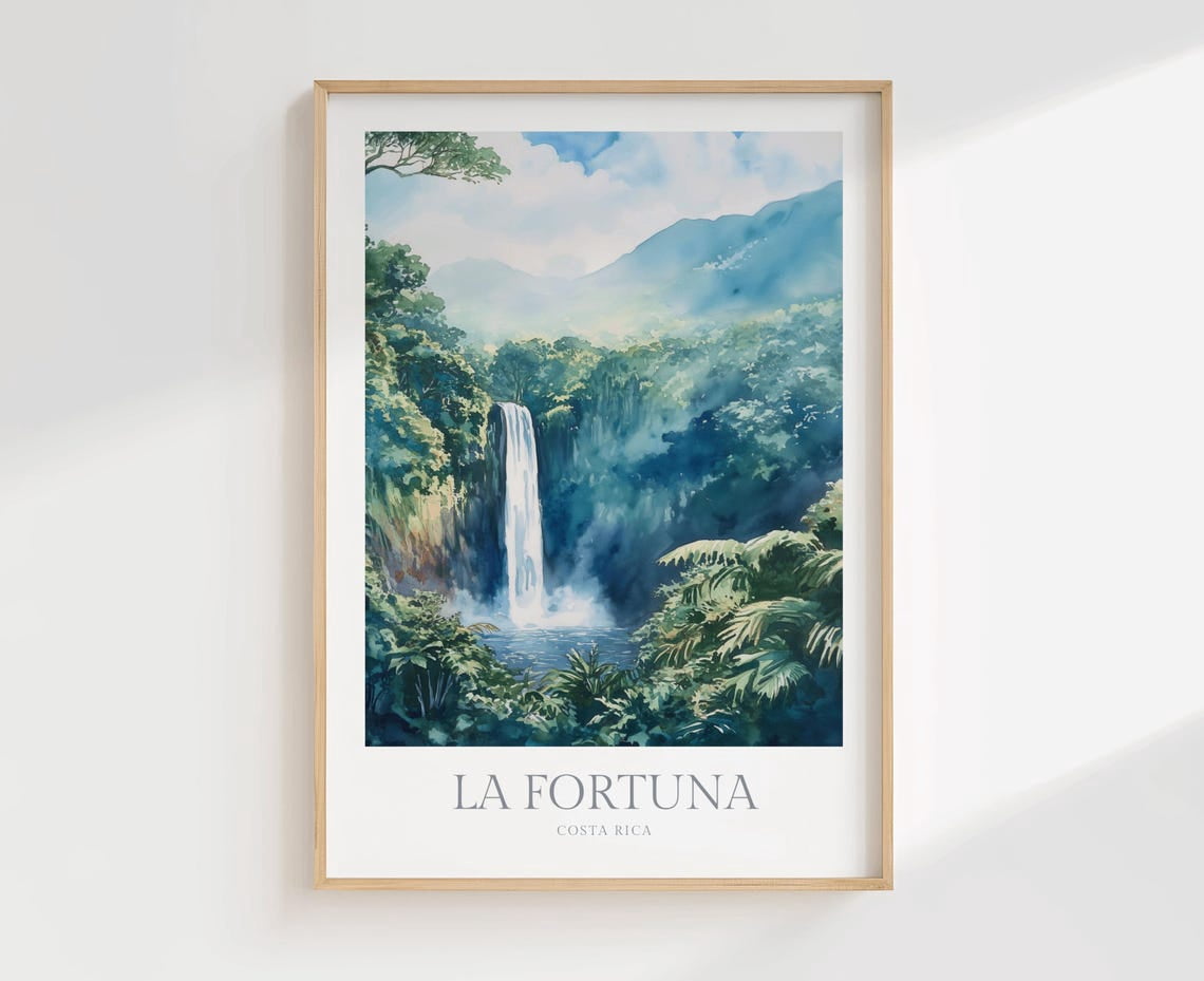 La Fortuna Costa Rica Travel Poster, Unframed Size 24x36 - Walmart.com