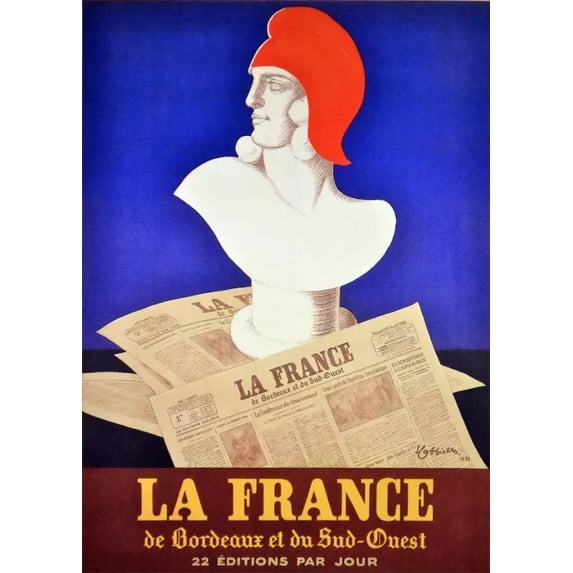 La France editions par jour Decorative Poster. Home Graphic Art Design ...
