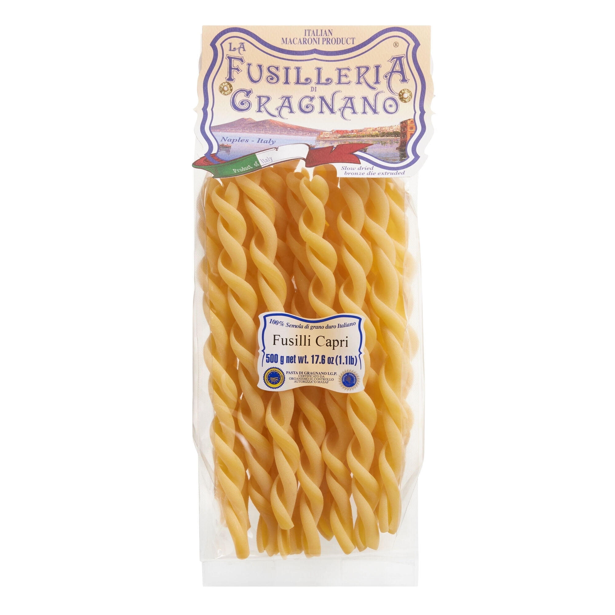 La Fusilleria di Gragnano Fusilli Capri Pasta 17.63 oz. Pack of 2 ...