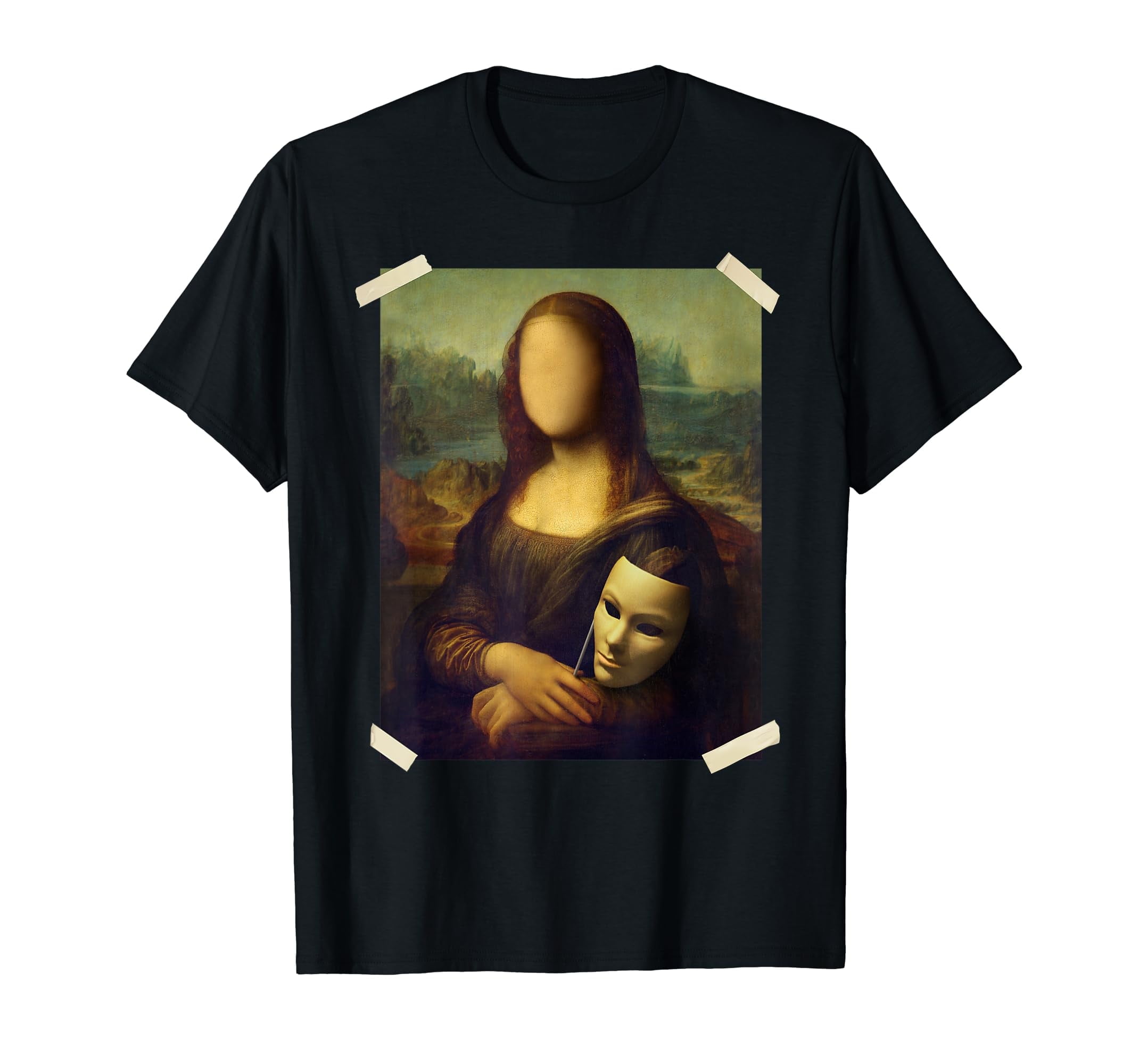La Gioconda - Mona Lisa - Famous Painting - Faceless Lisa T-Shirt ...