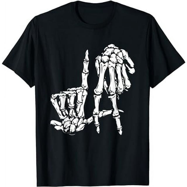 La Hand Sign Lazy DIY Halloween Costume Skeleton Los Angeles T-Shirt ...