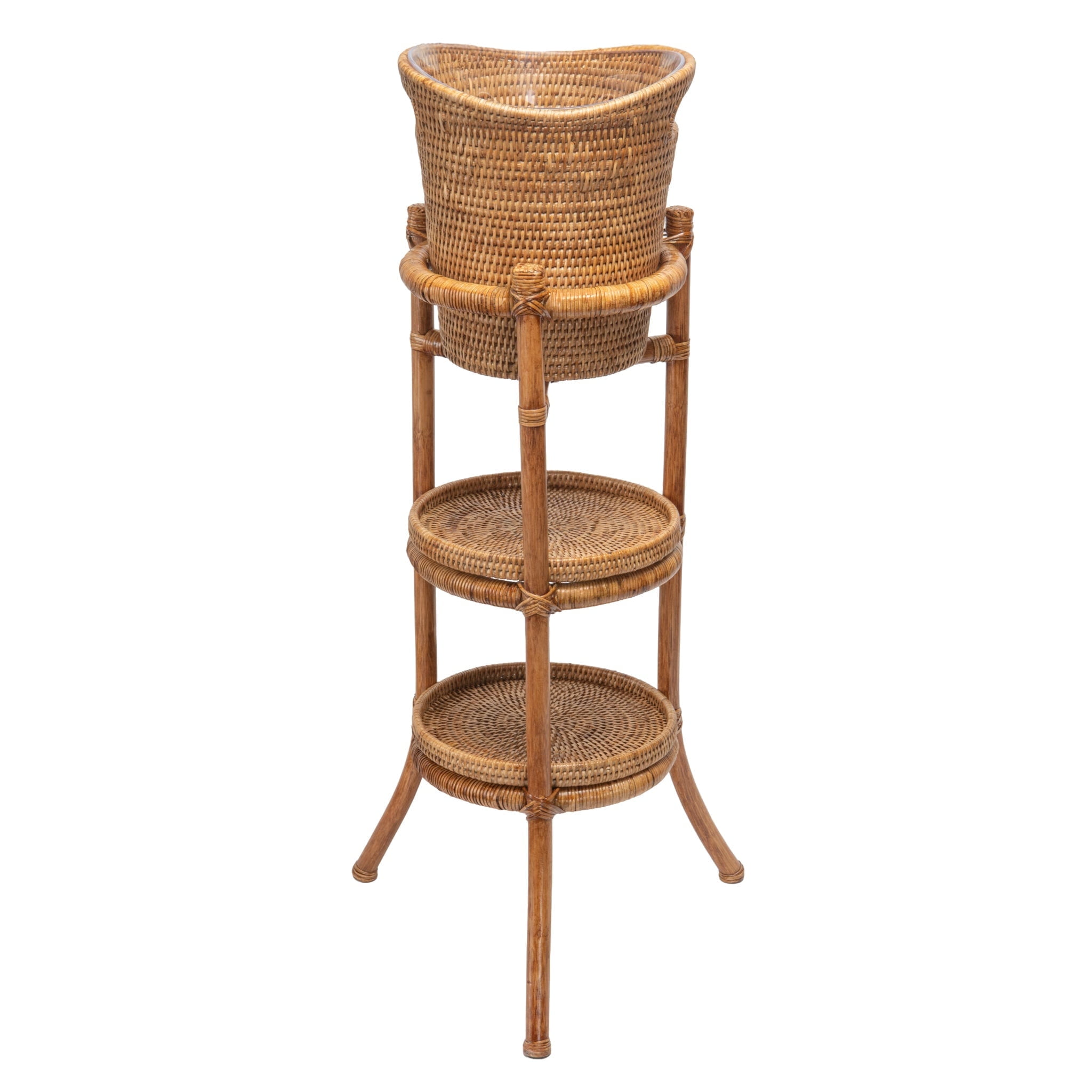KOUBOO Unique Home Decor Acrylic Champagne Bucket in Rattan Basket with ...
