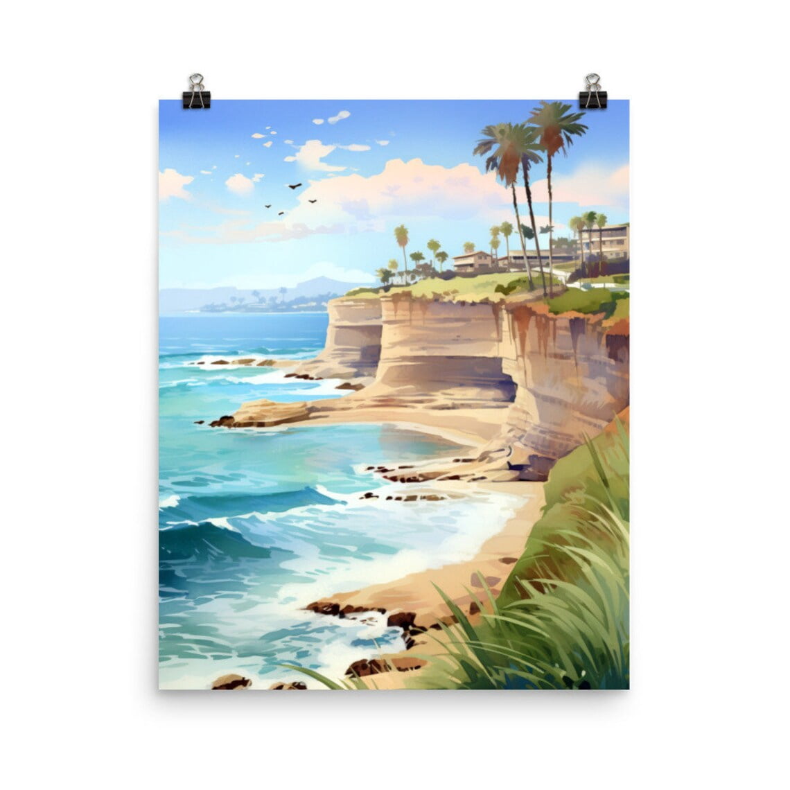 La Jolla Cove Print, California Coastal Wall Art, San Diego Ocean ...