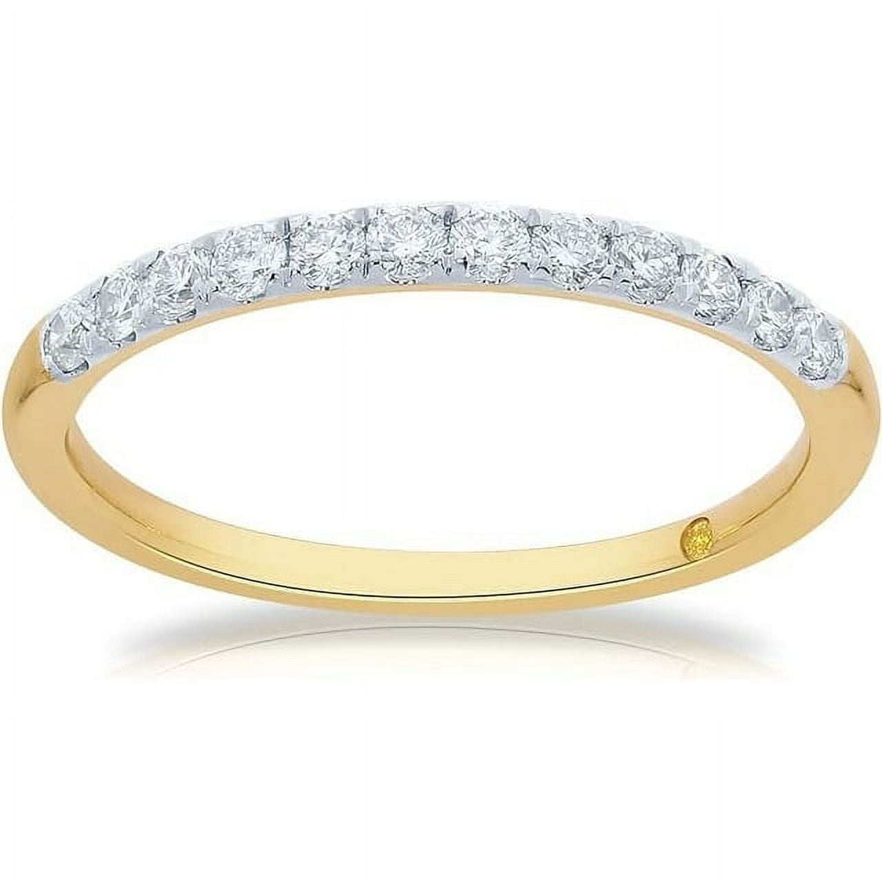 La Joya Lab Grown Diamond Band Ring for Women | Solid 10K Yellow Gold 1 ...
