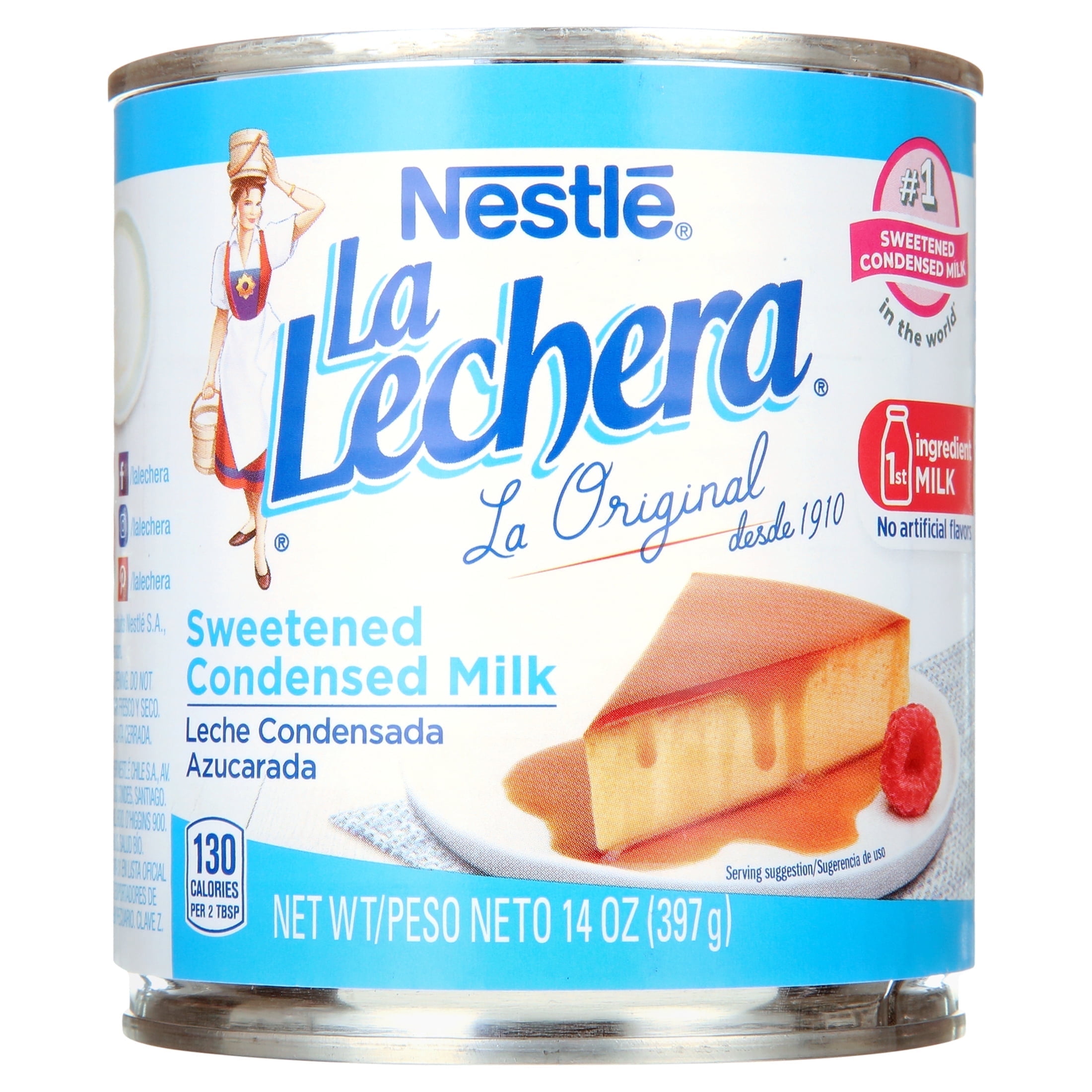 La Lechera Sweetened Condensed Milk for Baking Holiday Dessert, 14 oz ...