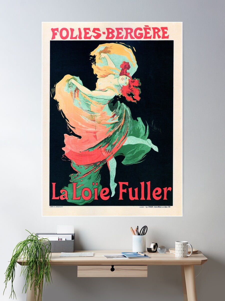 La Loie Fuller Folies Bergere Paris Cabaret Music Hall Advertisement ...