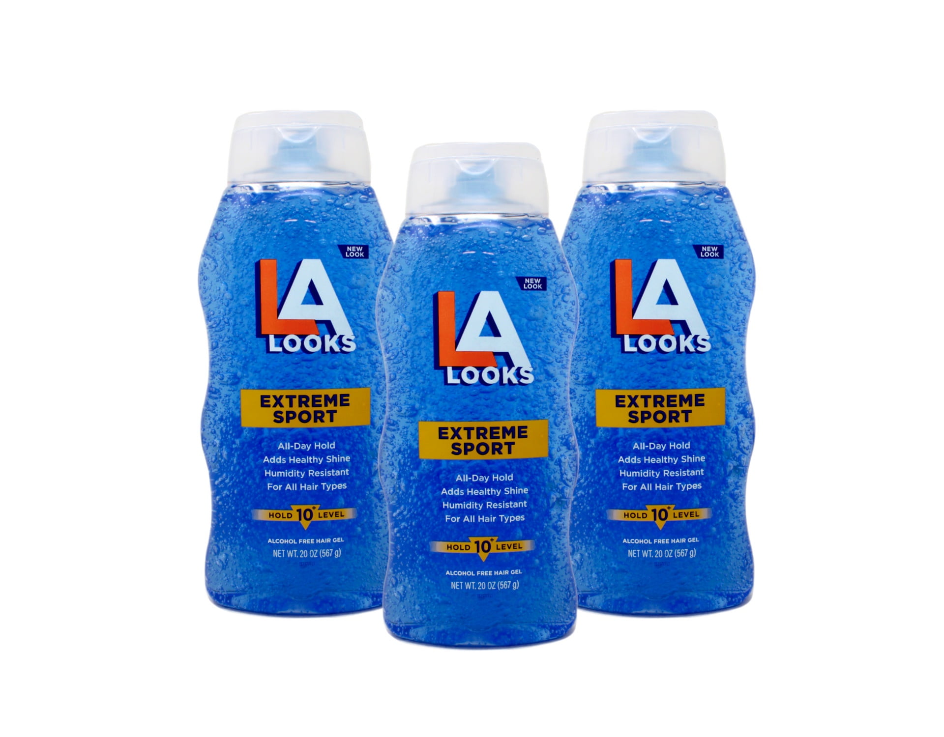 L.A. Looks Extreme Sport Hair Gel, High Hold, 20oz, Blue, 3 pack ...