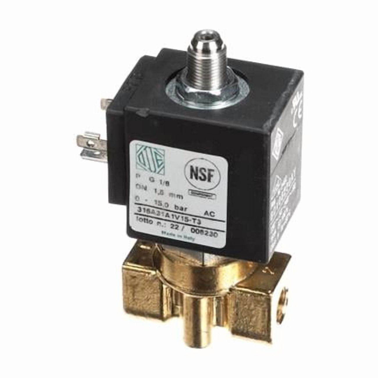 La Marzocco L100-E Genuine OEM Solenoid Valve - 0.02 in., 0.958V, 0.833Hz, 16VA, 3 Way - Walmart.com