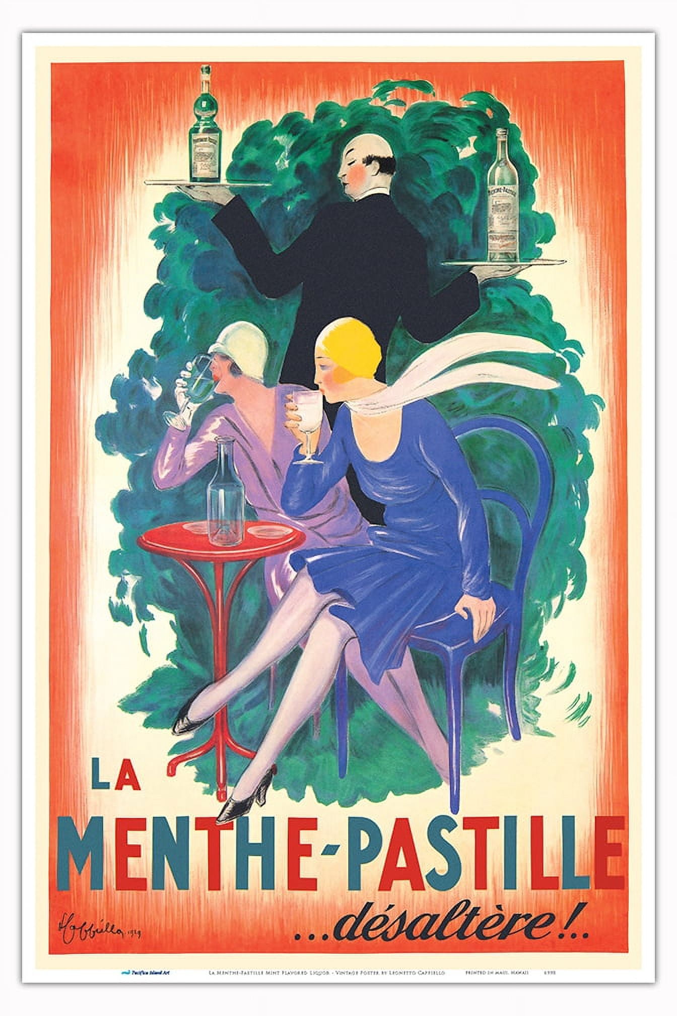 La Menthe-Pastille Mint Flavored Liquor - Vintage France Advertising ...