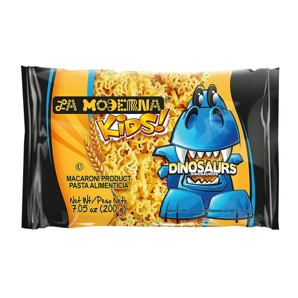 La Moderna Kids Dinosaur Pasta, Noodles, Durum Wheat, Protein, Fiber ...