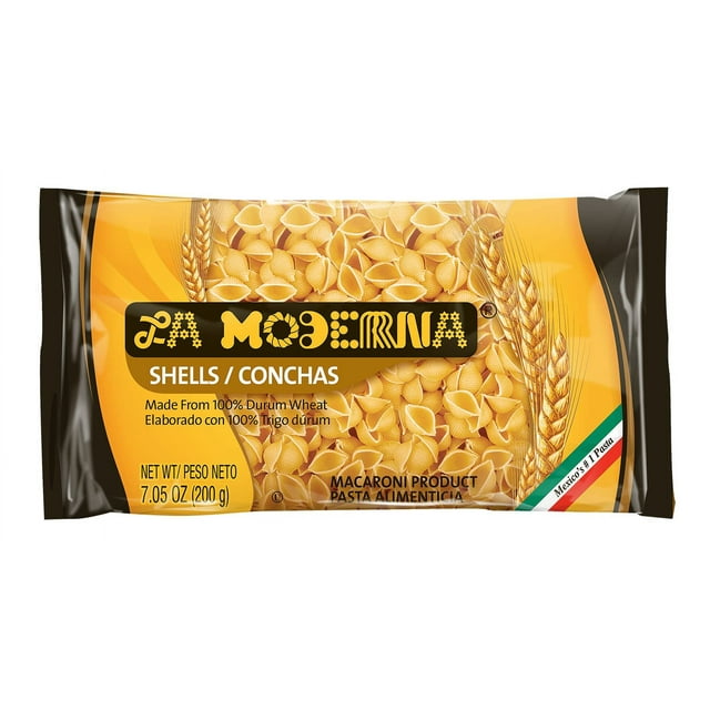 La Moderna Shells Pasta, Noodles, Durum Wheat, Protein, Fiber, Vitamins ...