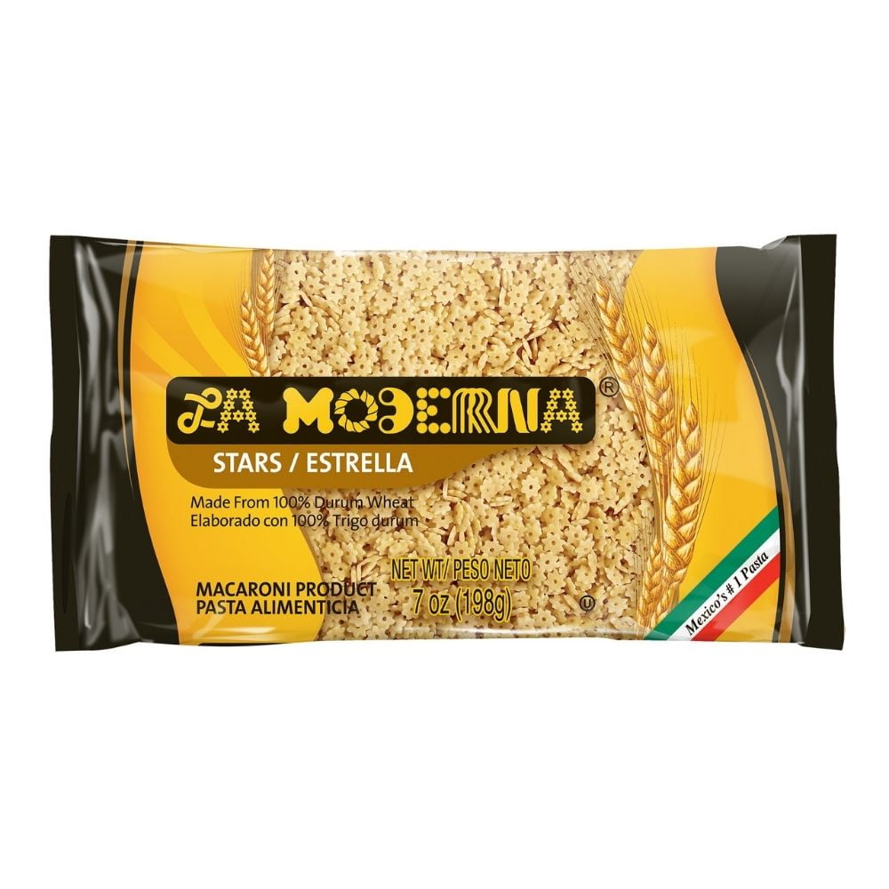 La Moderna Star Pasta, 100% Durum Wheat, 7 oz Size, Easy to Cook with ...