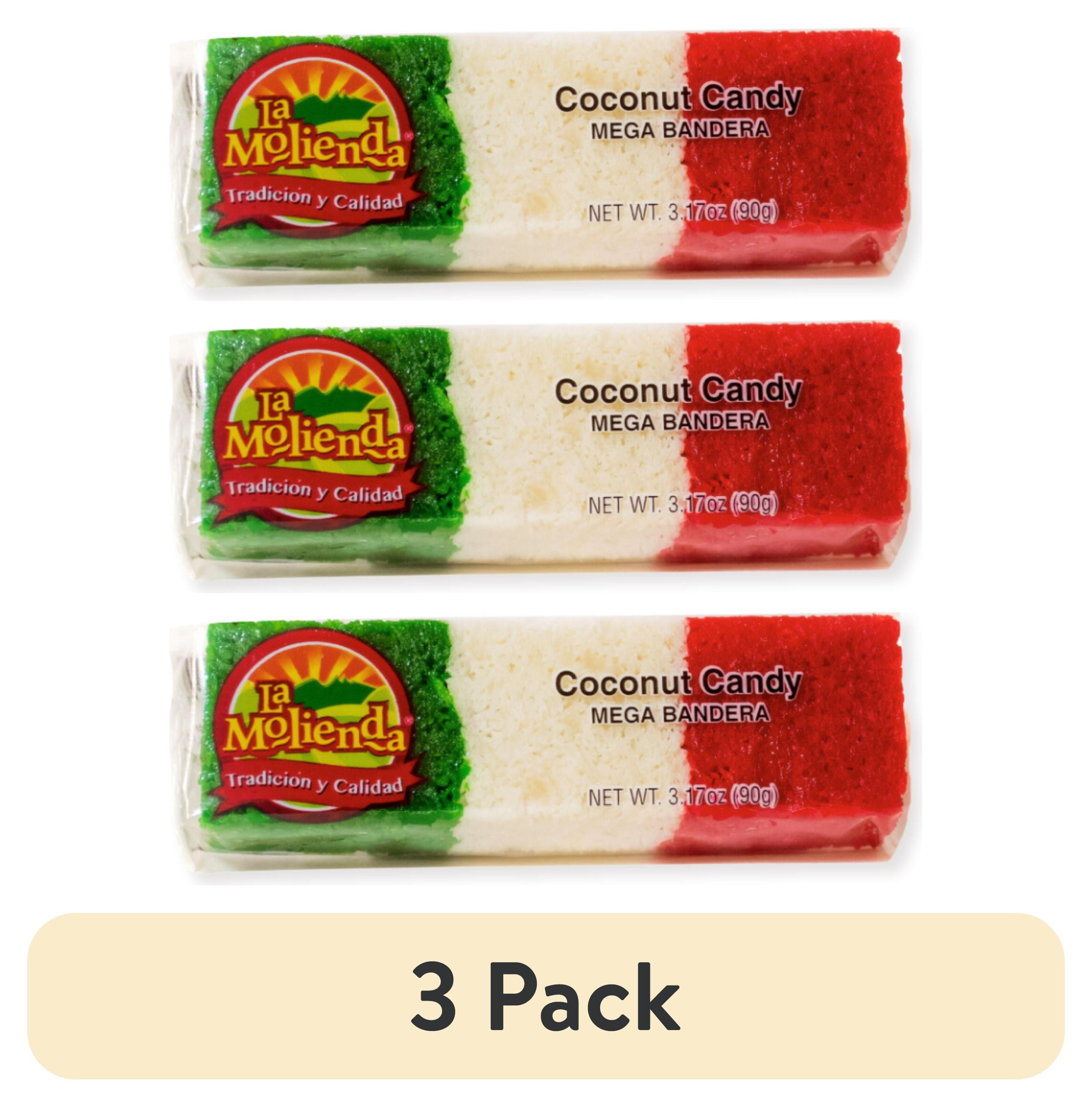 (3 pack) La Molienda Coconut Bandera Candy Bar, Tricolor Mexican ...