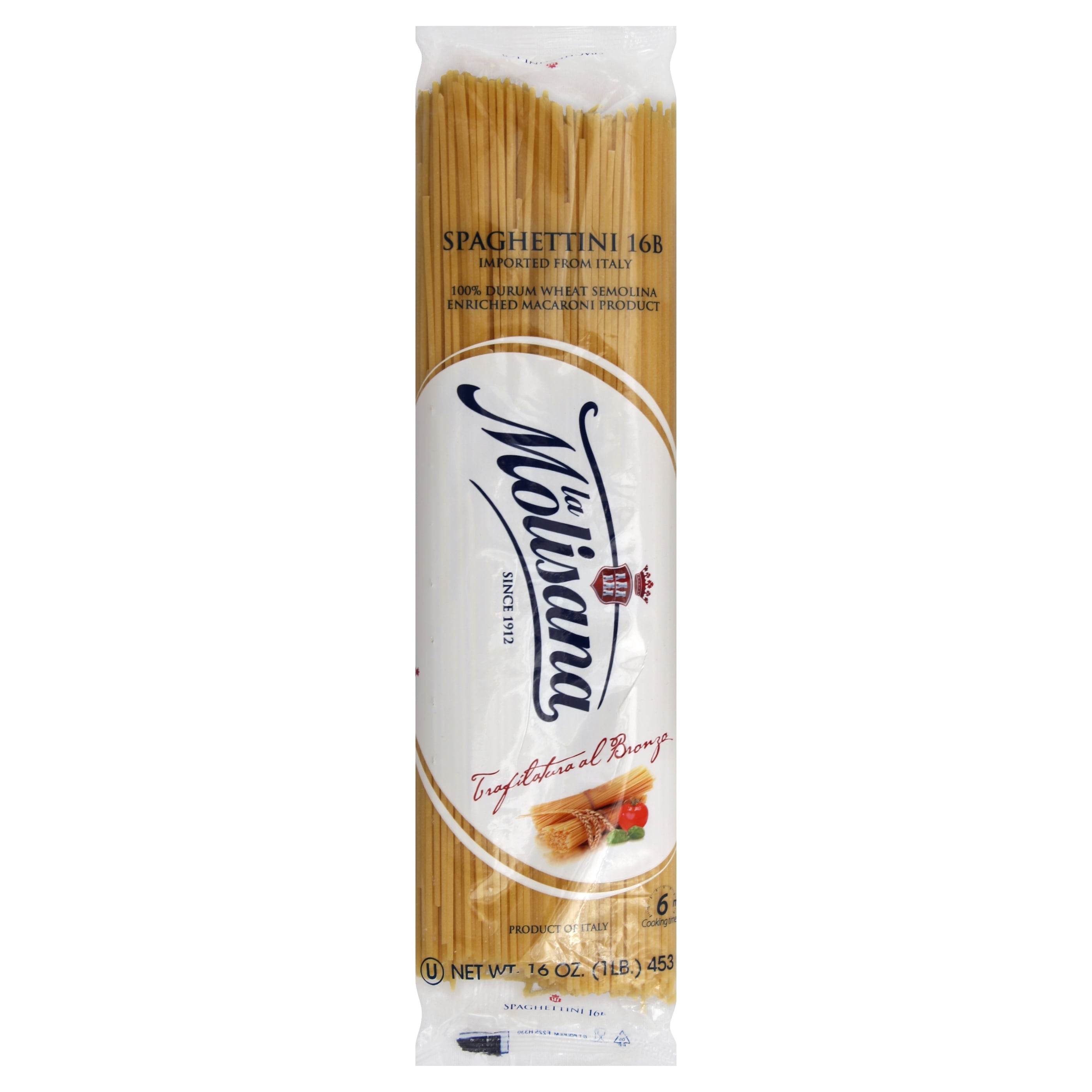 La Molisana Spaghettini Bronzo Pasta 16 oz (Pack Of 18) - Walmart.com