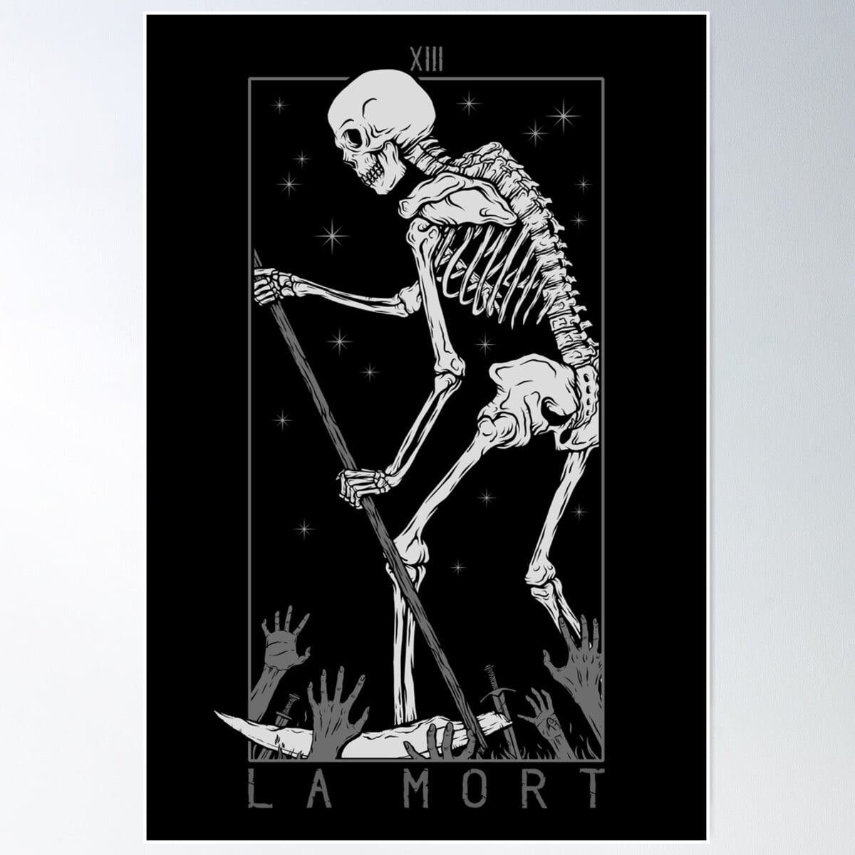 La Mort Poster Wall Art, Modern Wall Decor For Living Room Bedroom ...