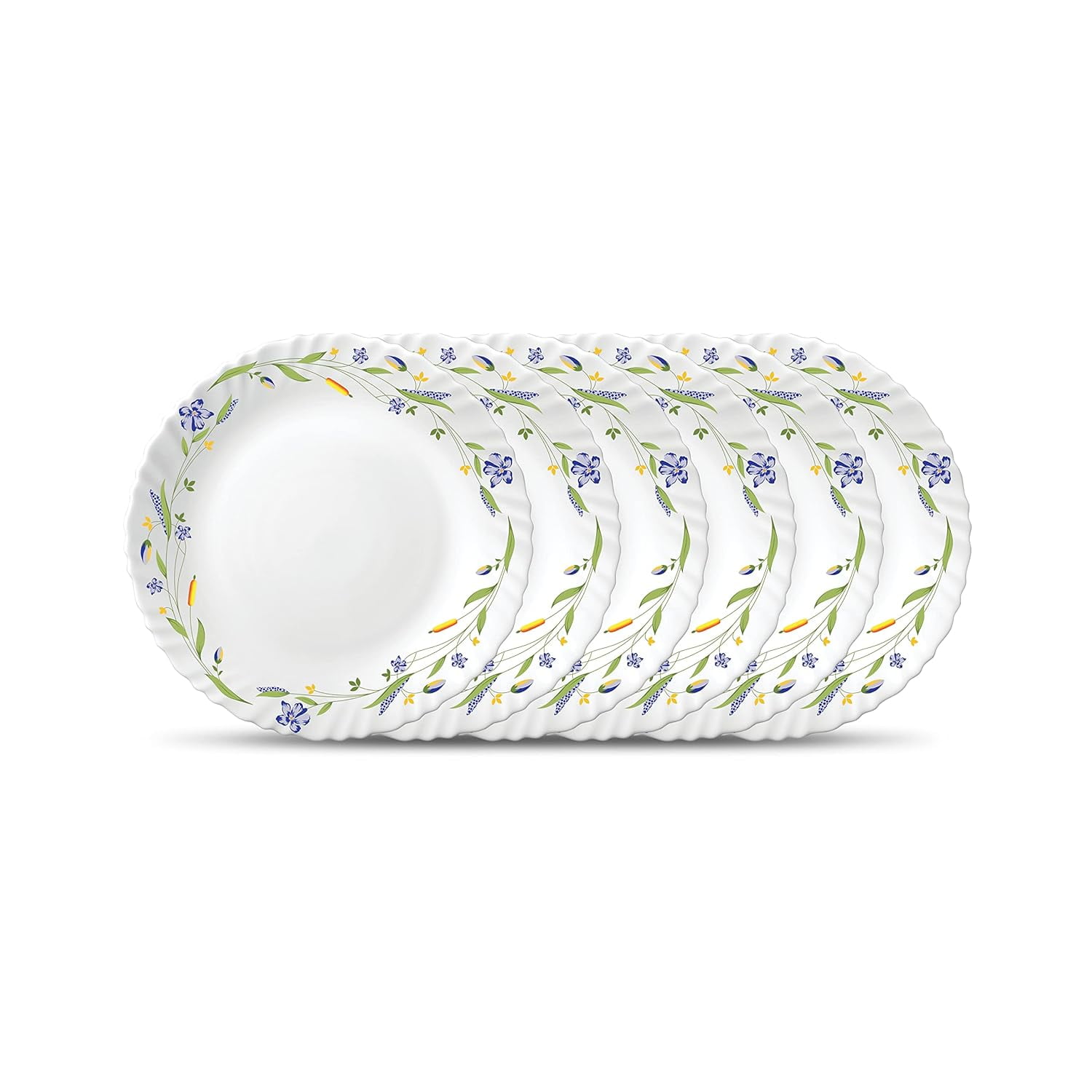 La Opala Diva Classique Collection Opal Glass Crockery Full Plate Set ...