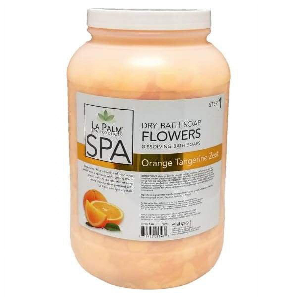 La Palm Bath Flowers - Dissolving Pedi Bath Soap - Orange Tangerine ...