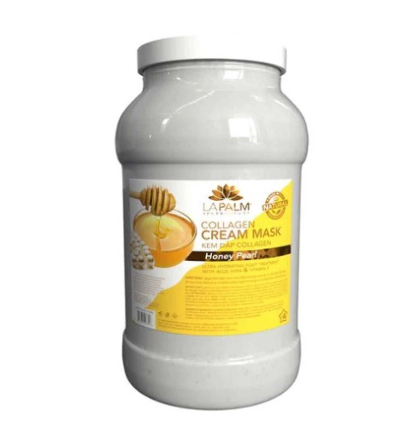 La Palm Pedicure Collagen Cream Foot Mask 128oz/1 Gallon - Honey Pearl ...