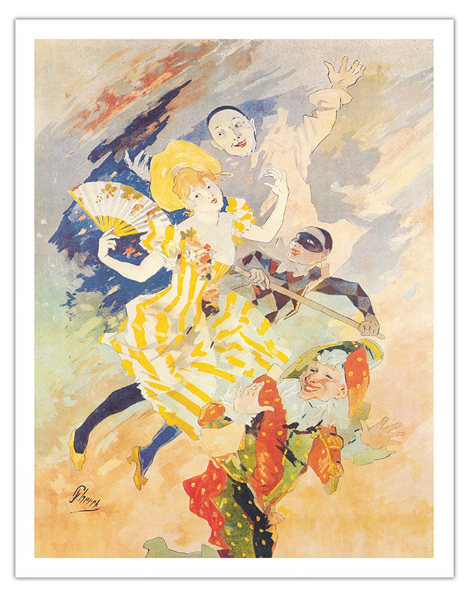 La Pantomime - Vintage Theater Poster by Jules Chéret c.1891 - Fine Art ...