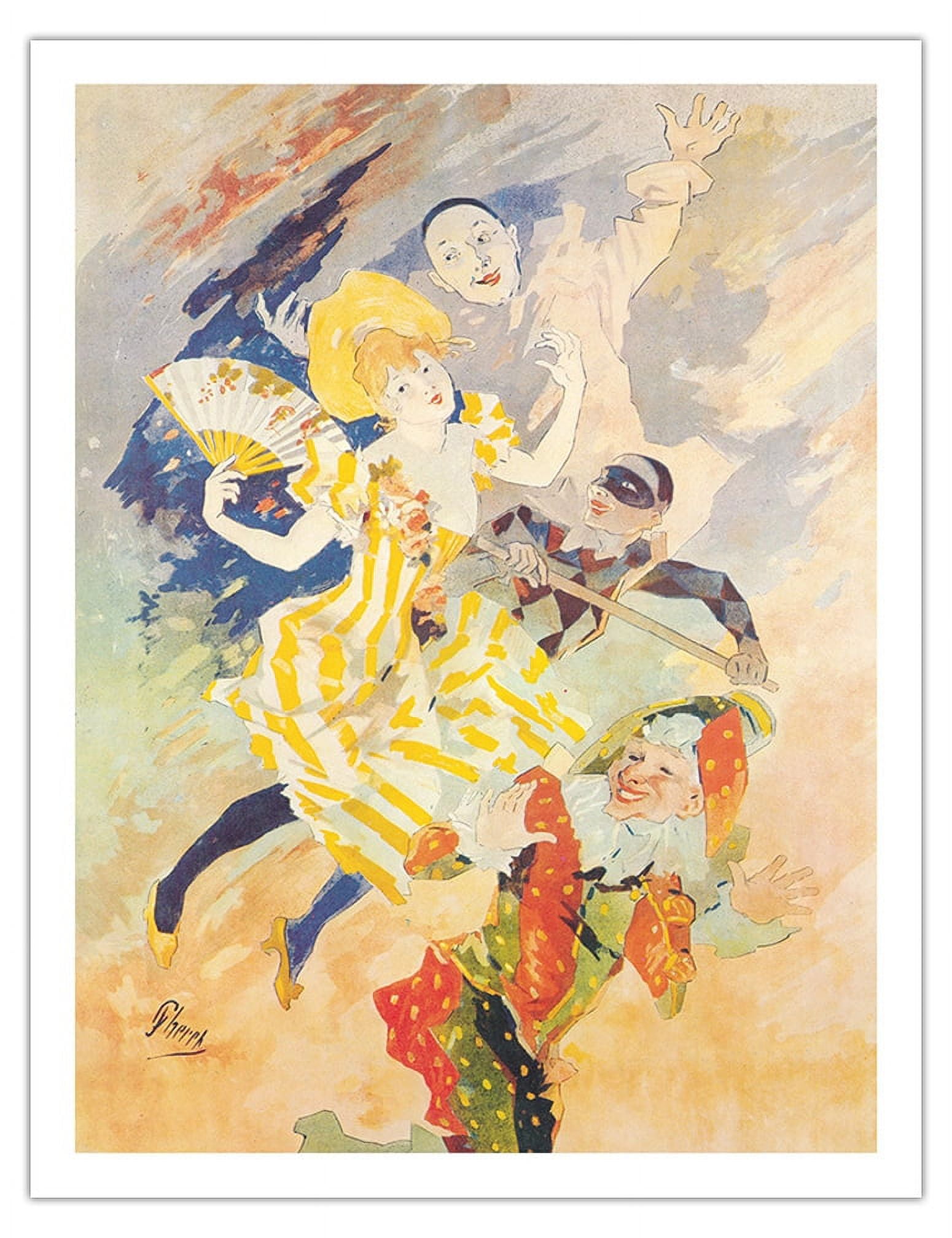 La Pantomime - Vintage Theater Poster by Jules Chéret c.1891 - Fine Art ...