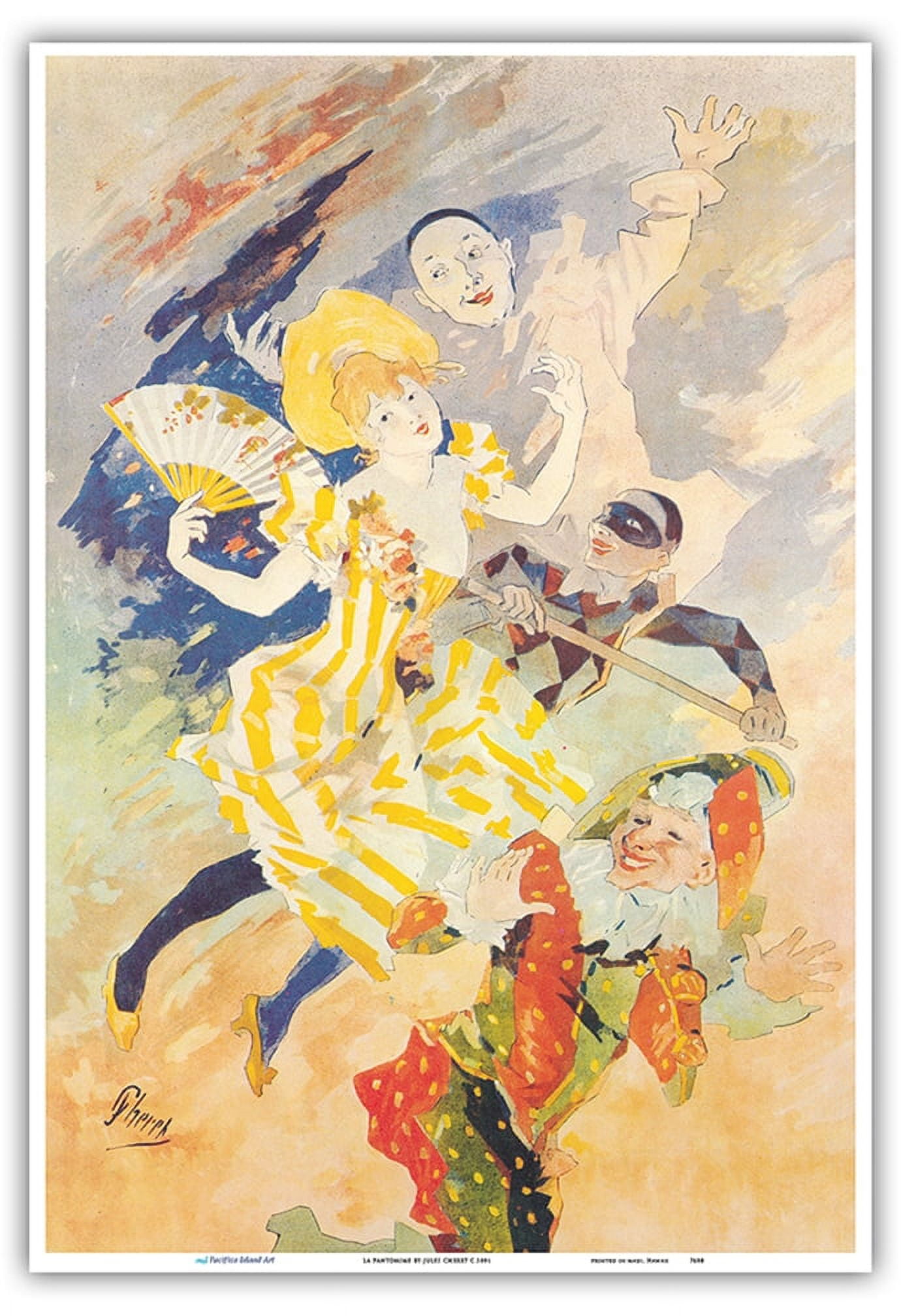 La Pantomime - Vintage Theater Poster by Jules Chéret c.1891 - Master ...