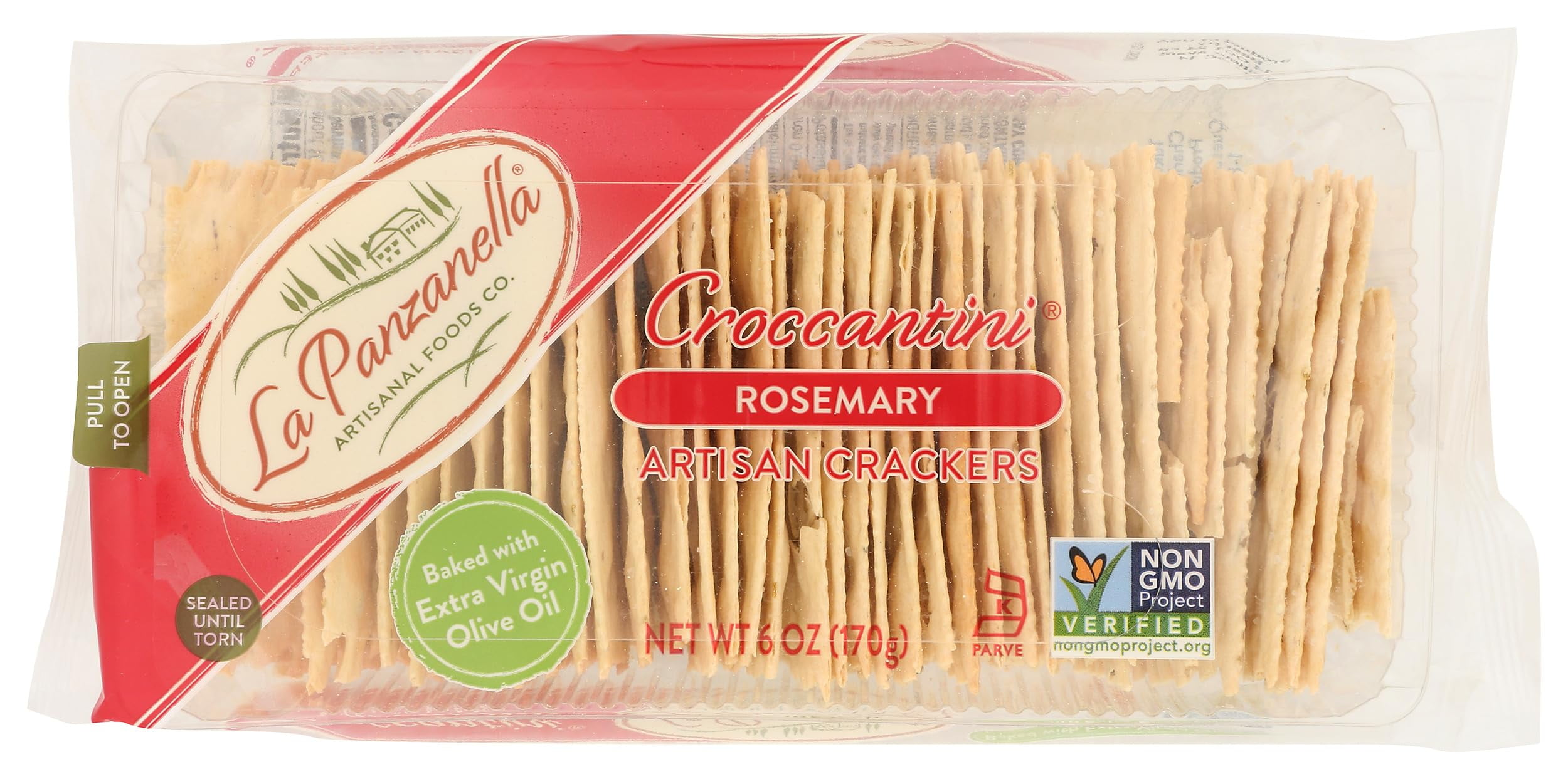 La Panzanella, Rosemary Mini STF9 Croccantini Cracker, 6 Ounce ...