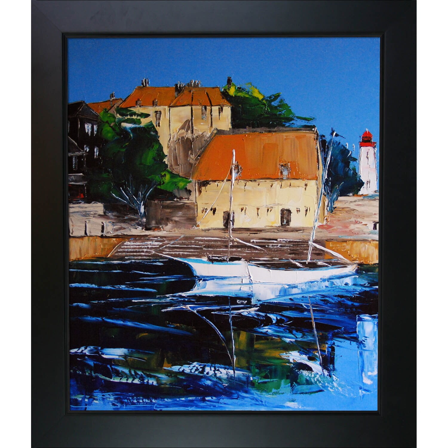 La Pastiche Atelier De Jiel 'Honfleur Colors' Framed Fine Art Print ...