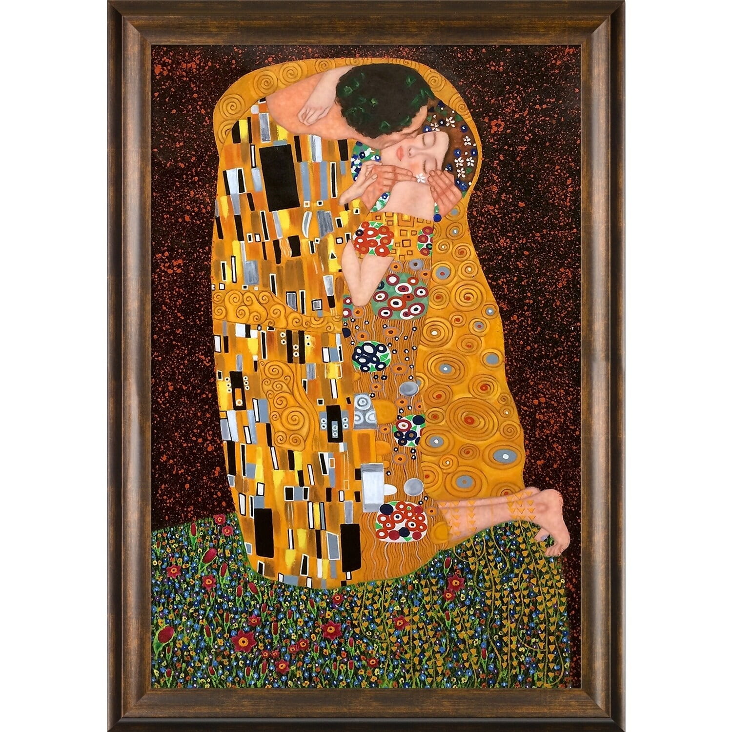 La Pastiche Gustav Klimt 'The Kiss' (Full view) Hand Painted Oil ...