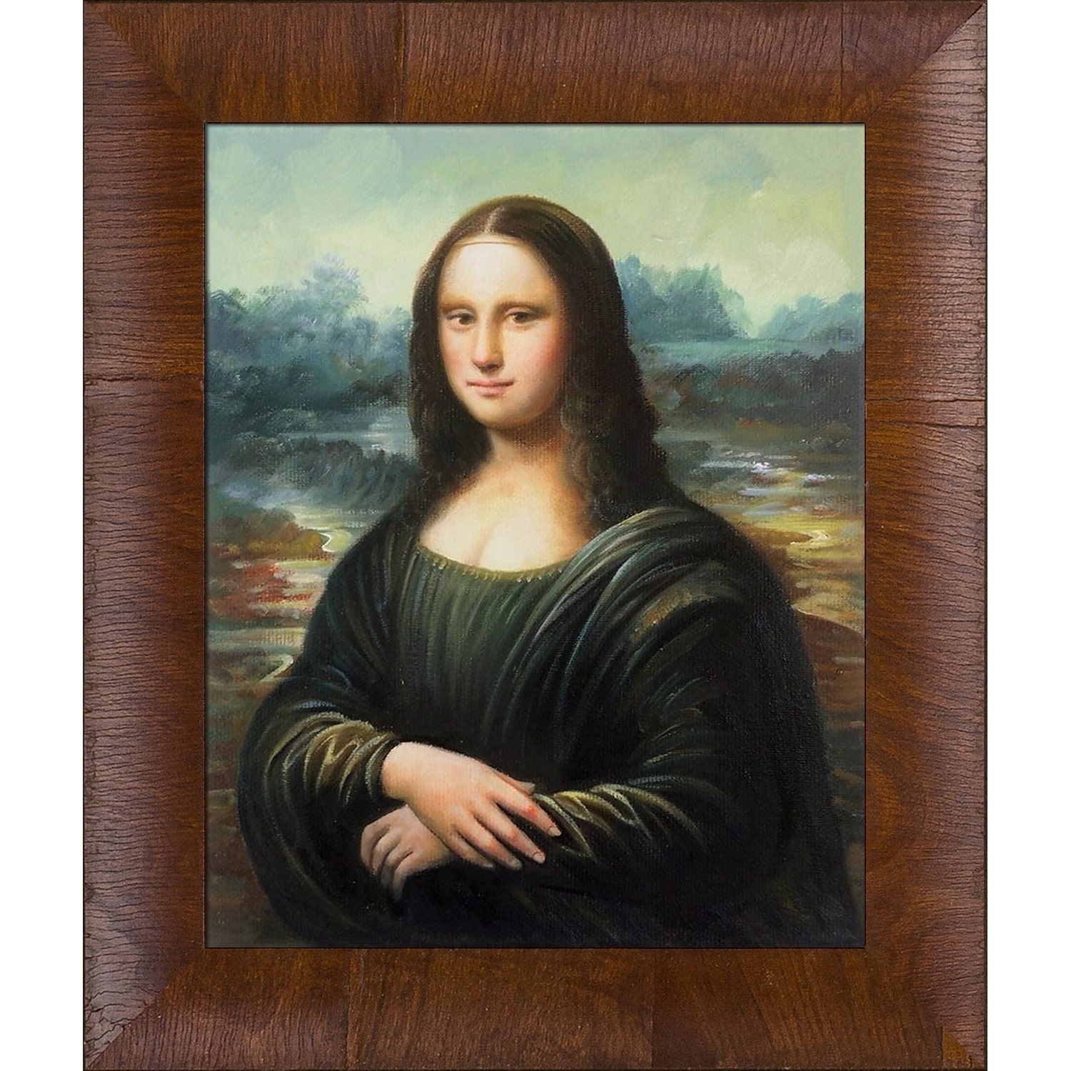 La Pastiche Leonardo da Vinci 'Mona Lisa' Hand Painted Oil Reproduction - Walmart.com